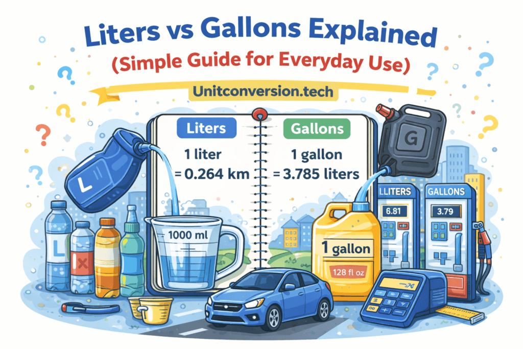 Liters vs Gallons Explained (Easy Conversion Guide)